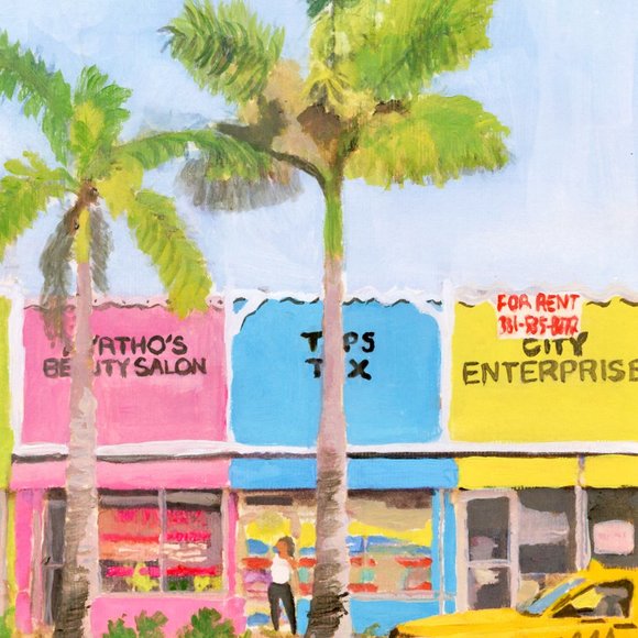 LEROI Studio | Art | 85x1 Inches Miami Retro Print Retro Art Print ...